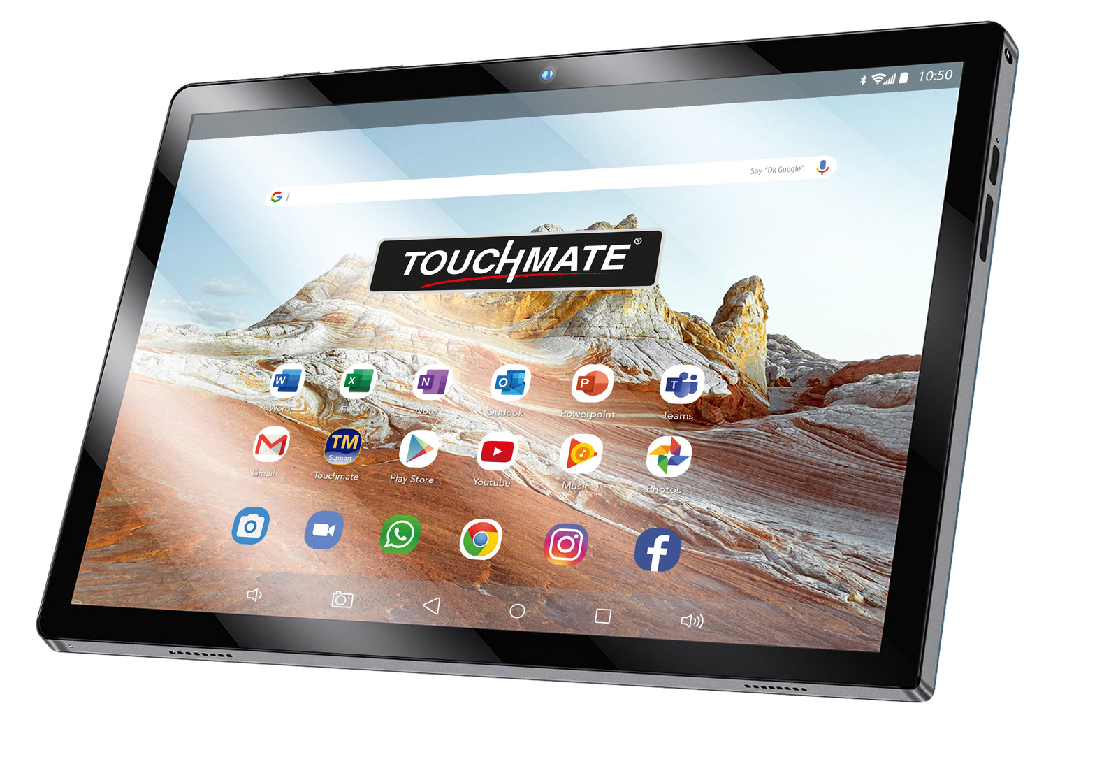 TOUCHMATE 10.1” HD Tablet with MS Office | 64GB Built-In Memory | 4GB