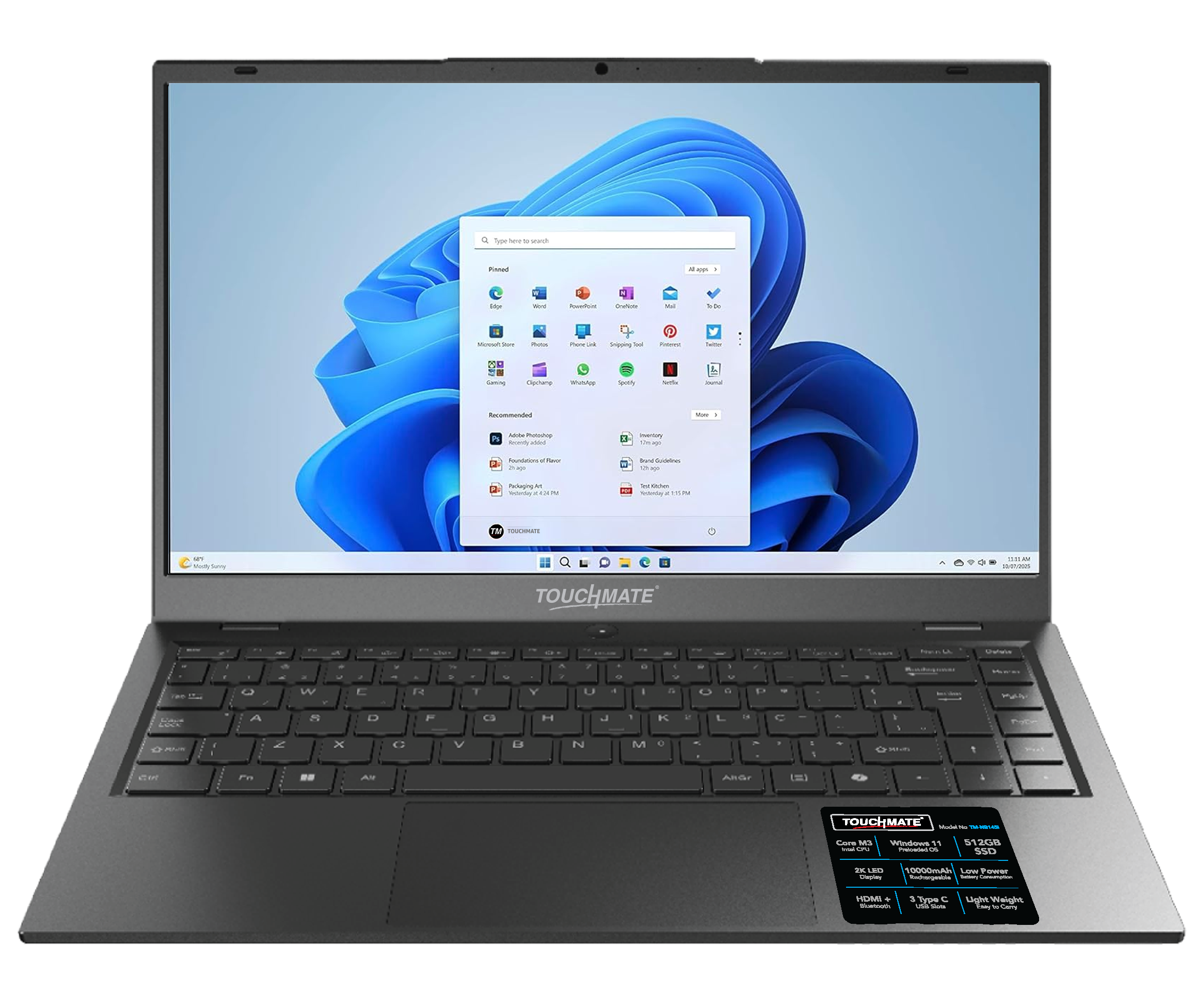 TOUCHMATE 14" Windows Full-HD IPS Notebook