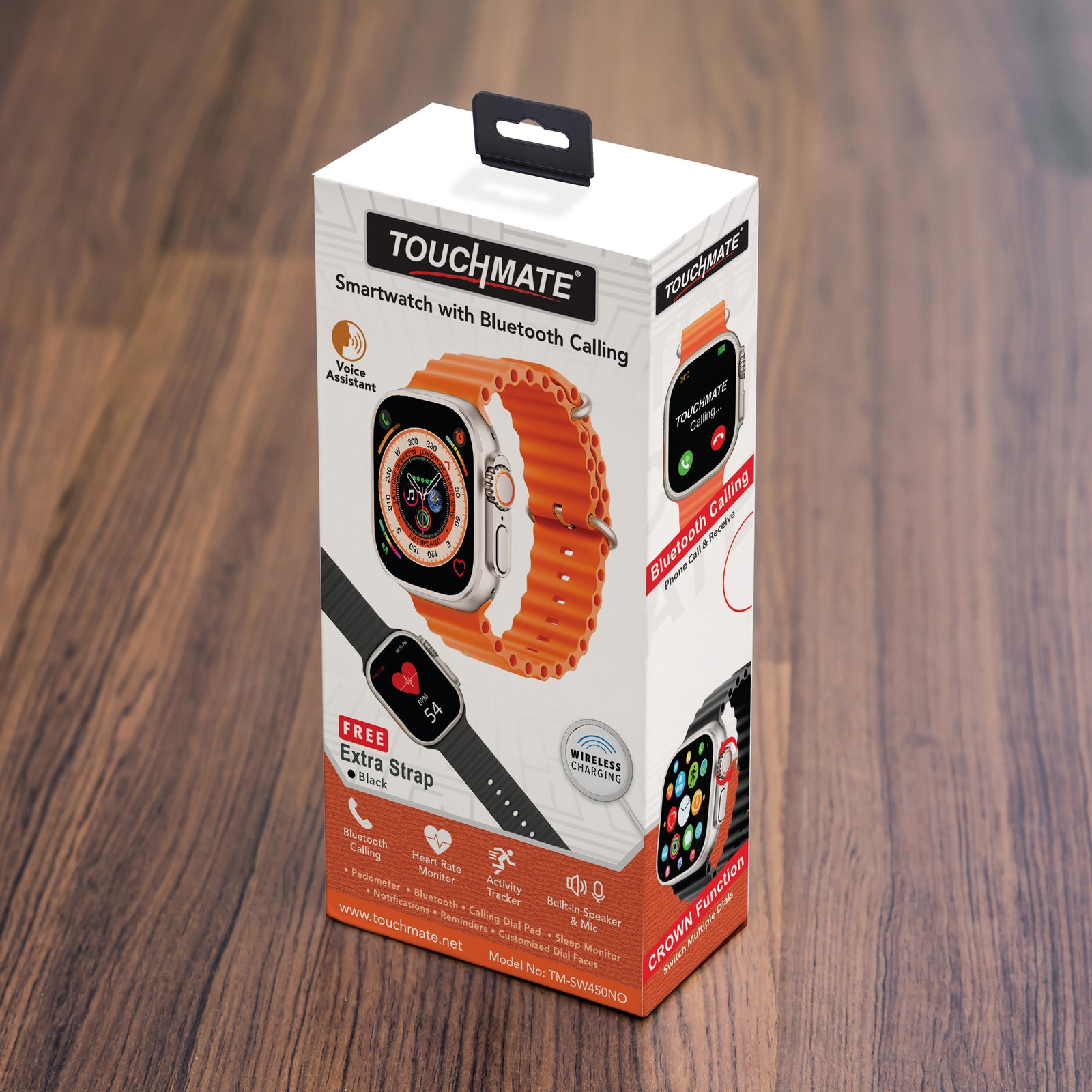 TOUCHMATE Smartwatch with Bluetooth Calling & Extra Strap