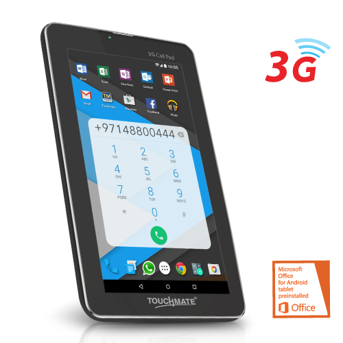 TOUCHMATE 7" 3G Calling Quad Core Tablet with MS Office - (3G Call Pad