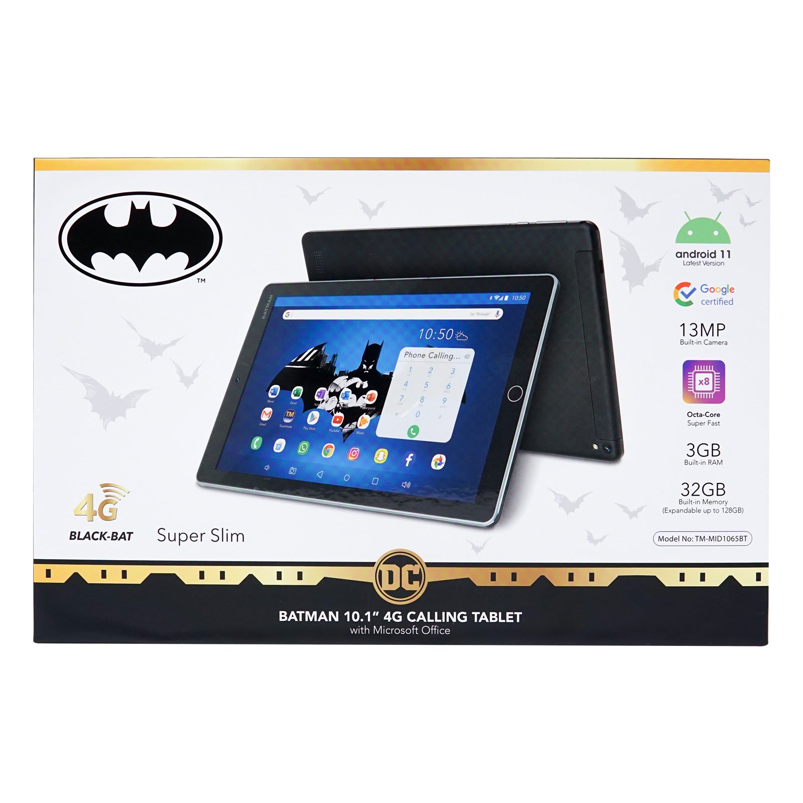 BATMAN 10.1” 4G CALLING TABLET with Microsoft Office | SKU: TM-MID1065