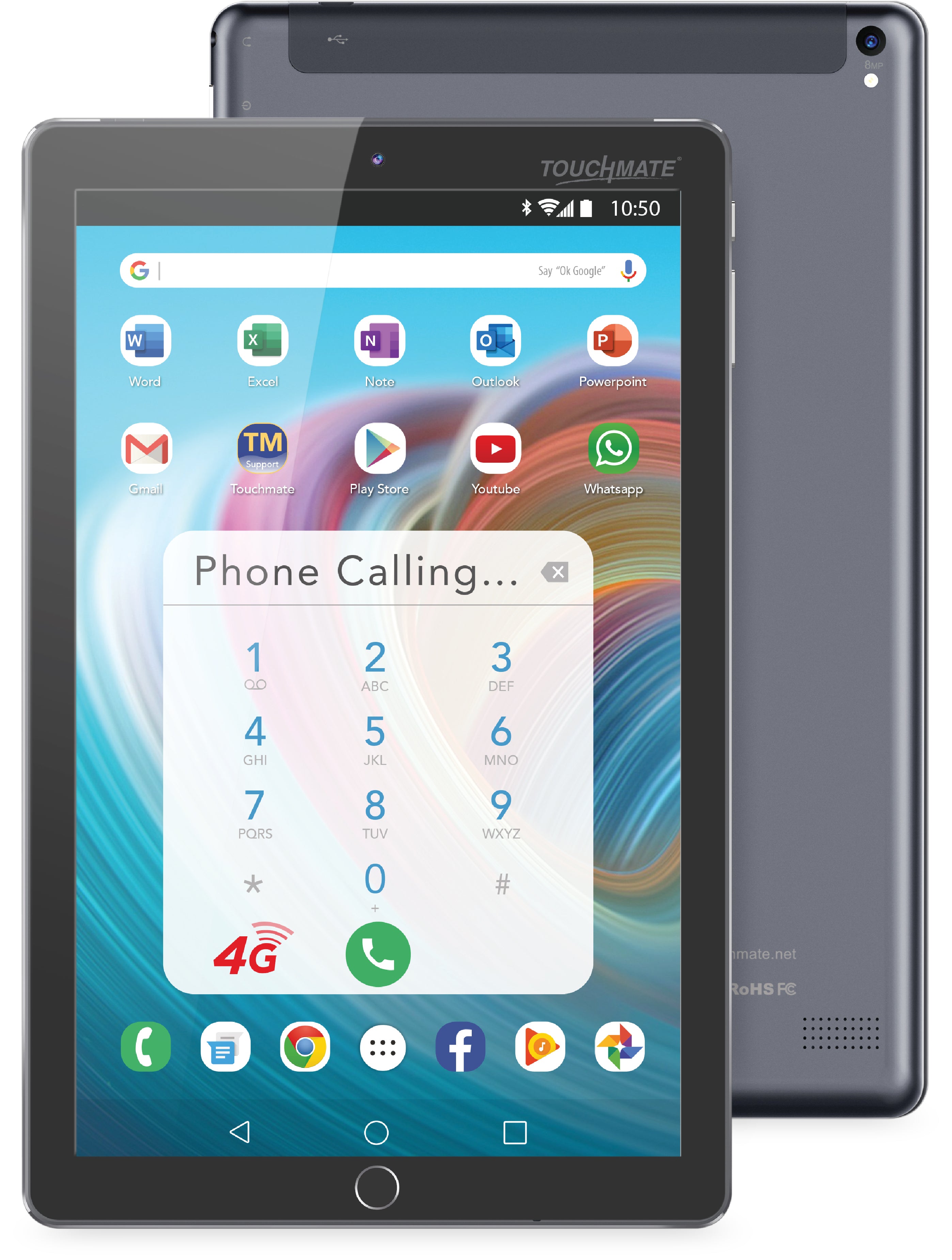 TOUCHMATE 10.1" 4G Calling quad-core Tablet with MS Office | SKU : TM-